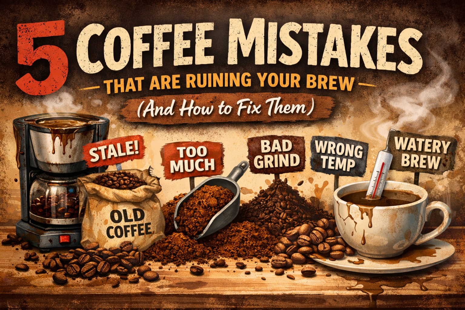 5 Coffee Mistakes That Are Ruining Your Brew (And How to Fix Them ...